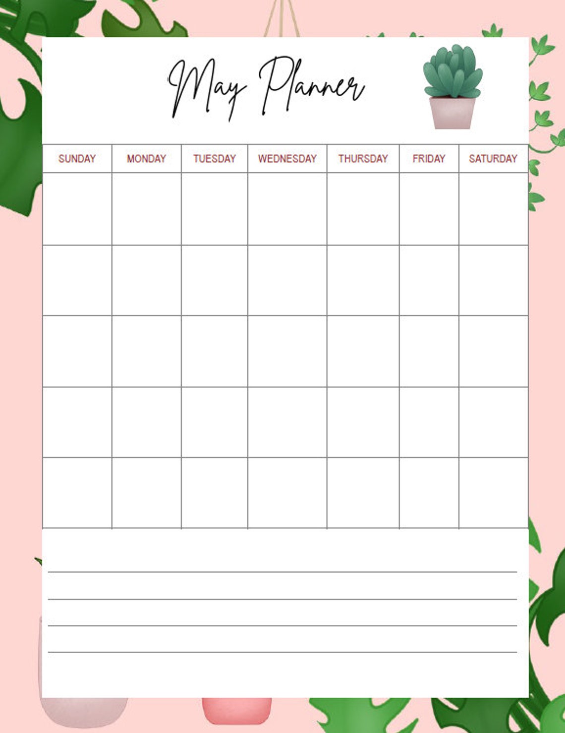 Digital House Plant Planner, Digital Plant Planner, Digital Planner ...