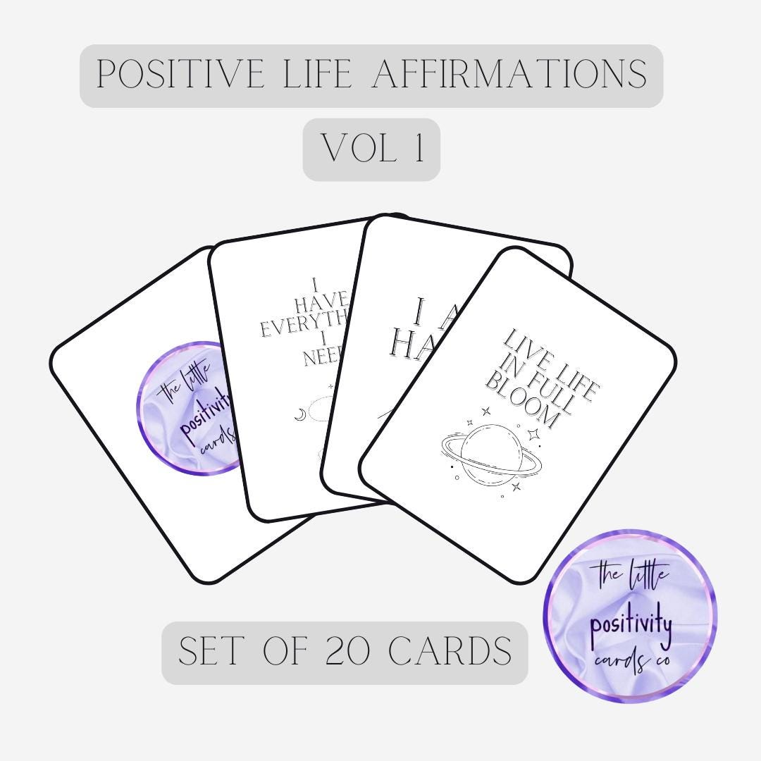 Mini Affirmation Cards | Affirmations | Planner | Mental Health ...