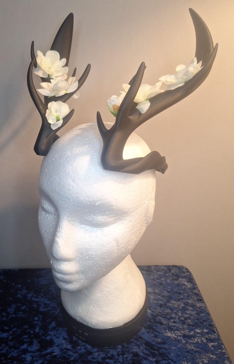 3D Printed Antler Crown: Festival, Halloween, Christmas Headpiece - Etsy