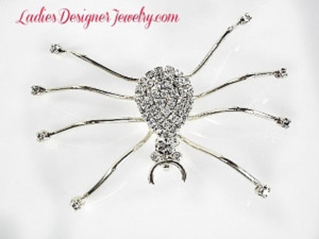 Vintage Large Spider Pin Pave Rhinestone Brooch Jewelry Spiders ...