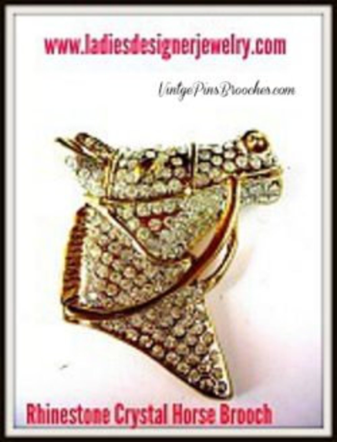 Vintage Large Horse Head Racing Sports Brooch Pin Jewelry , Equestrian ...