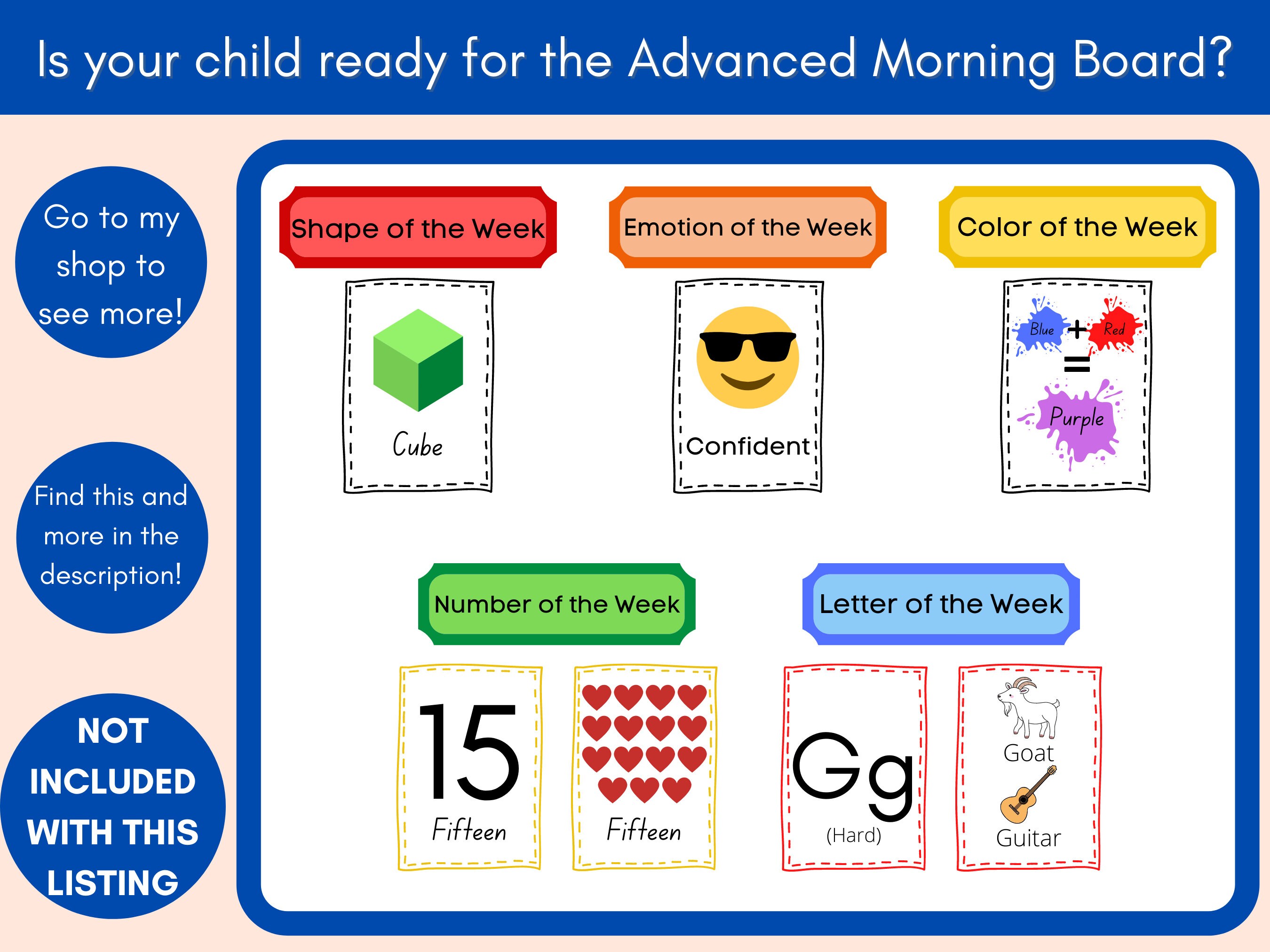 Preschool Morning Board, Circle Time, Daily Calendar for Kids, Focus ...