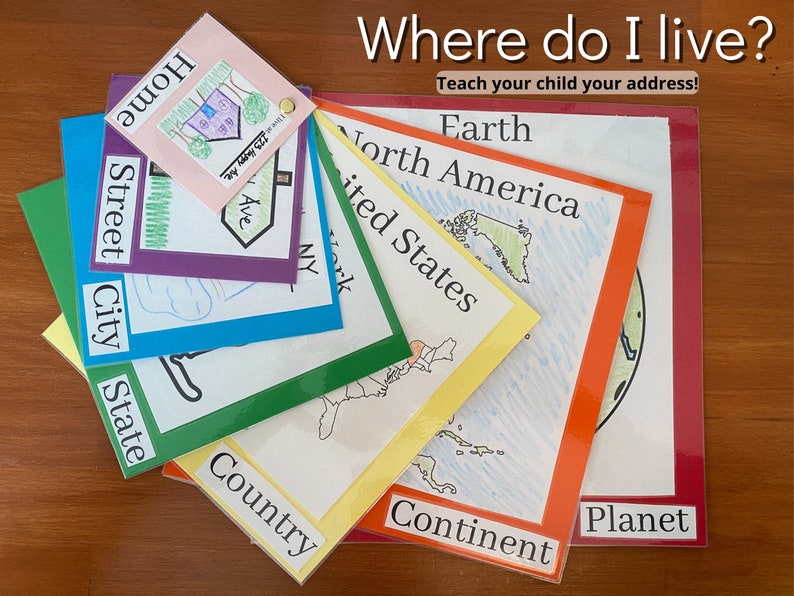 Where Do I Live Where I Live Activity Learn Your Address - Etsy