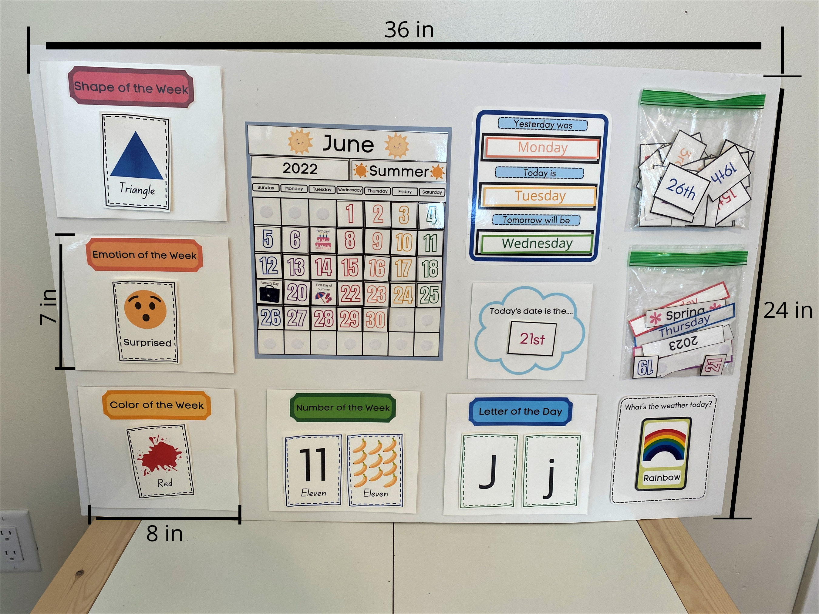 Preschool Morning Board, Circle Time, Daily Calendar for Kids, Focus ...