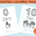 Number Coloring Pages for Kids: Counting Numbers From 0-10 - Etsy