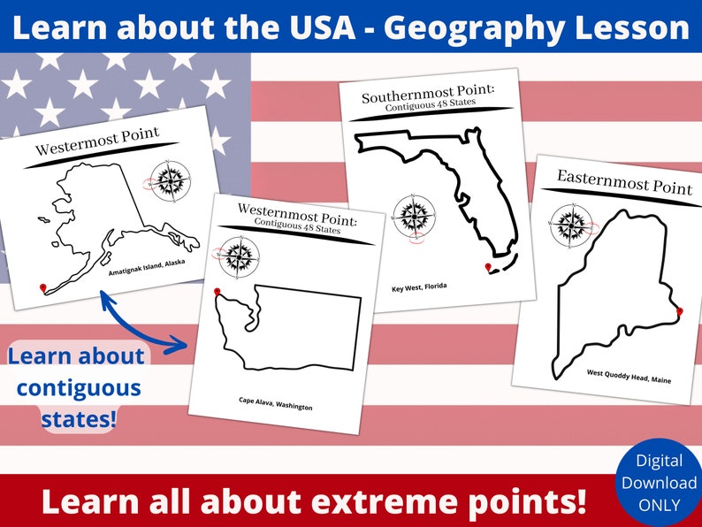 USA Geography Lesson: State Facts & US Regions (digital Download) - Etsy