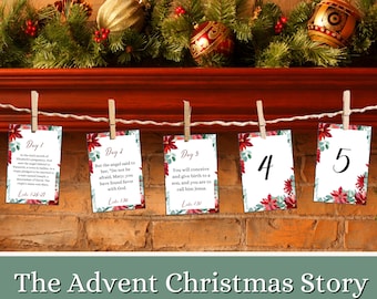 25 Days of Christmas Scripture, Printable Children Advent Calendar ...