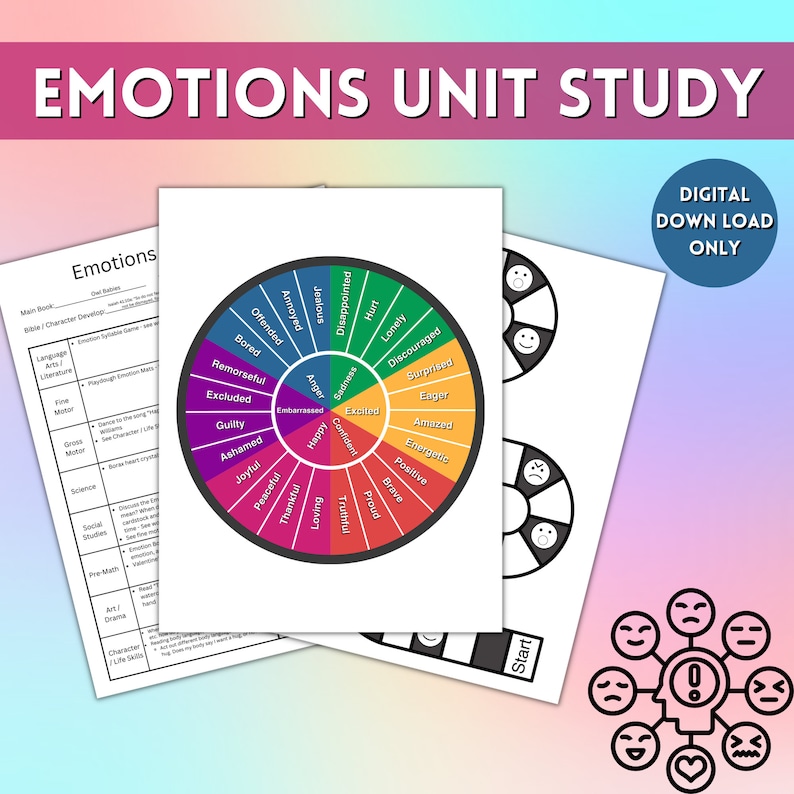 Emotions Unit Study | Preschool | Emotional Intelligence | Homeschool ...