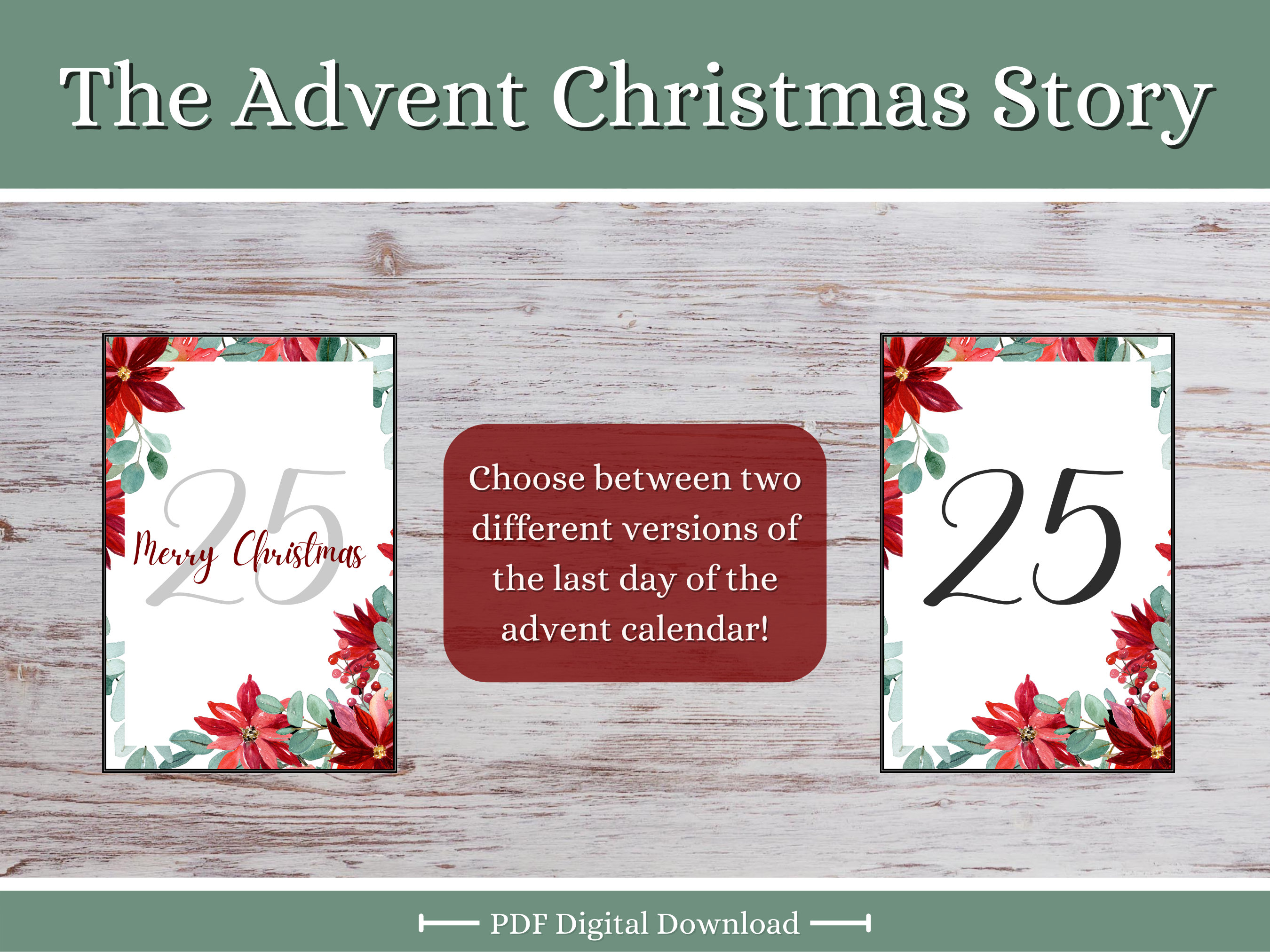 Christmas Story Advent Calendar Cards: 25 Days of Bible Scripture (NIV ...