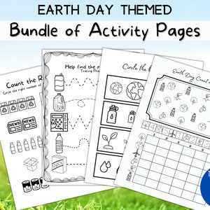 Earth Day Preschool Printables Preschool Worksheets - Etsy