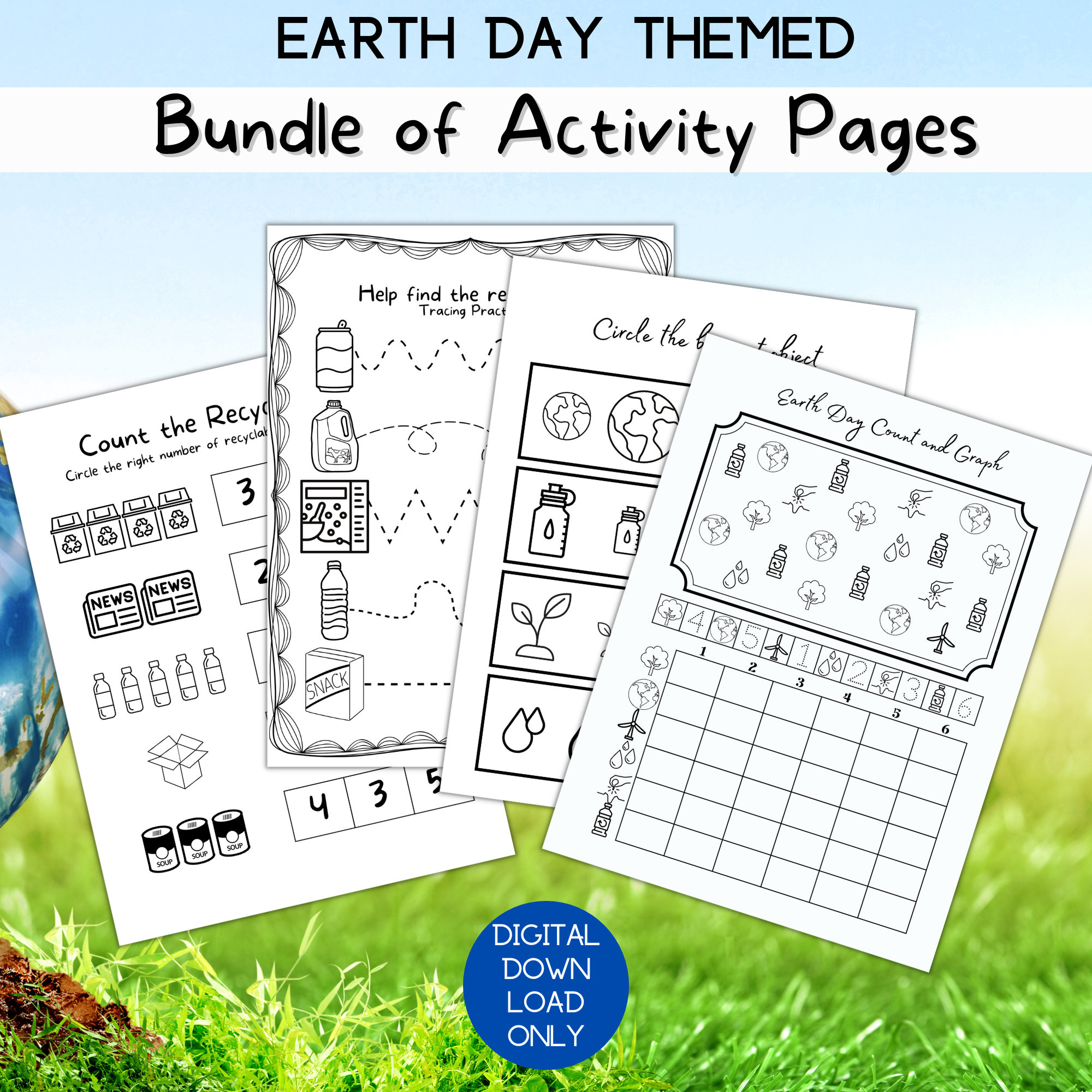 Earth Day Preschool Printables, Preschool Worksheets, Preschool Earth ...