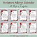 25 Days of Christmas Scripture, Printable Children Advent Calendar ...