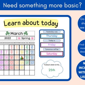 Preschool Morning Board, Circle Time, Daily Calendar for Kids, Focus ...