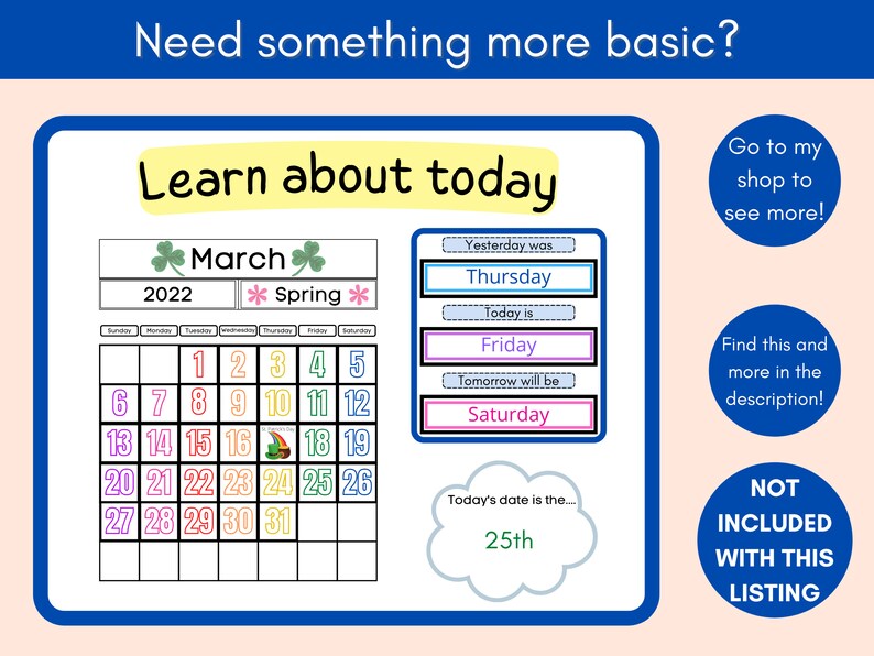 Preschool Morning Board, Circle Time, Daily Calendar for Kids, Focus ...