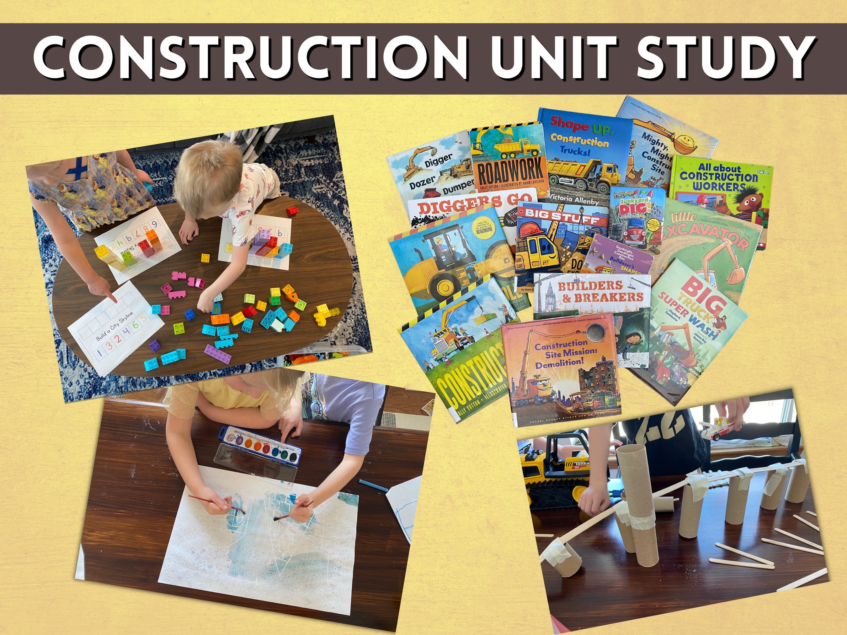 Construction Unit Study | Preschool | Construction Vehicle | Homeschool ...