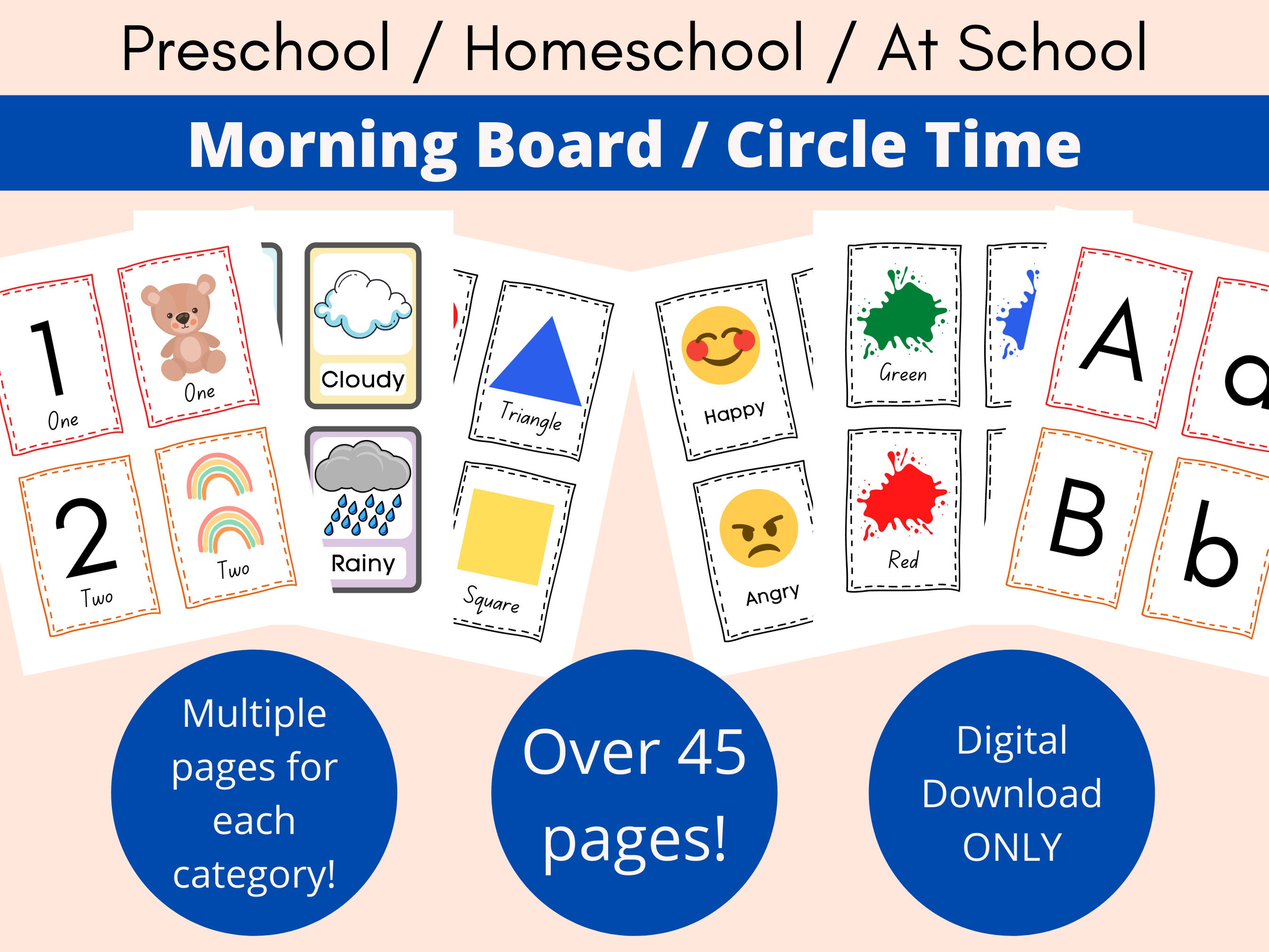 Preschool Morning Board, Circle Time, Daily Calendar for Kids, Focus ...