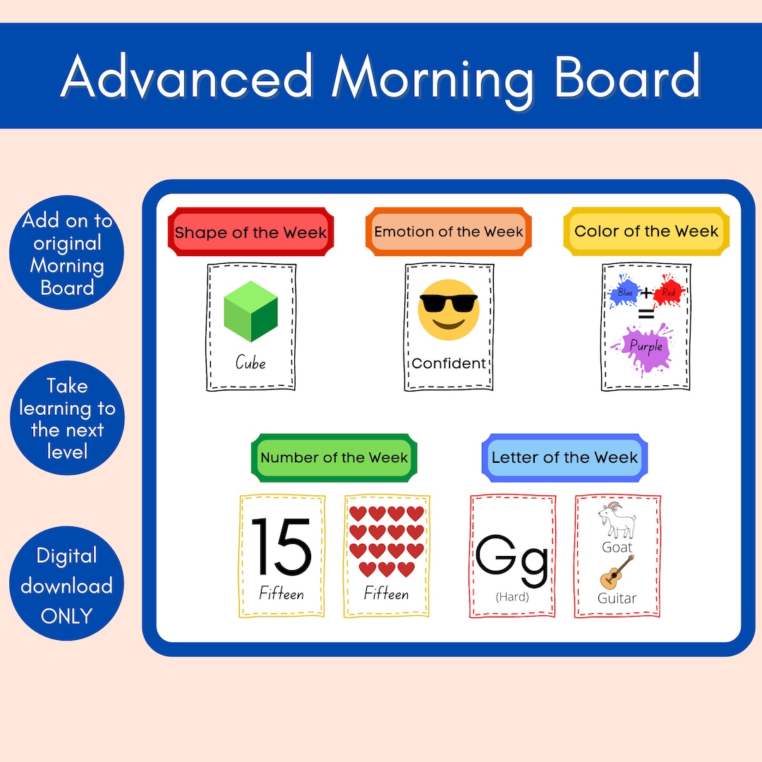 Advanced Add on - Preschool Morning Board, Circle Time, Daily Calendar ...
