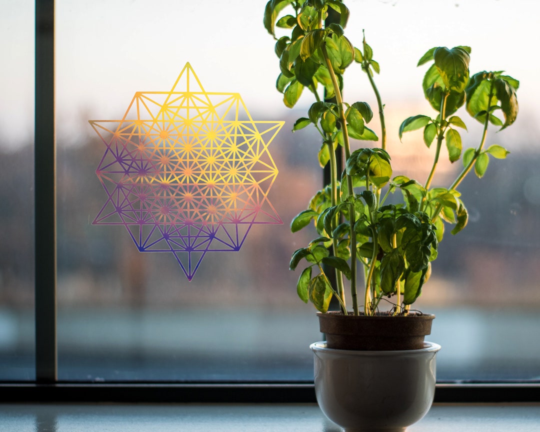 Holographic Tetrahedron Sticker - Etsy