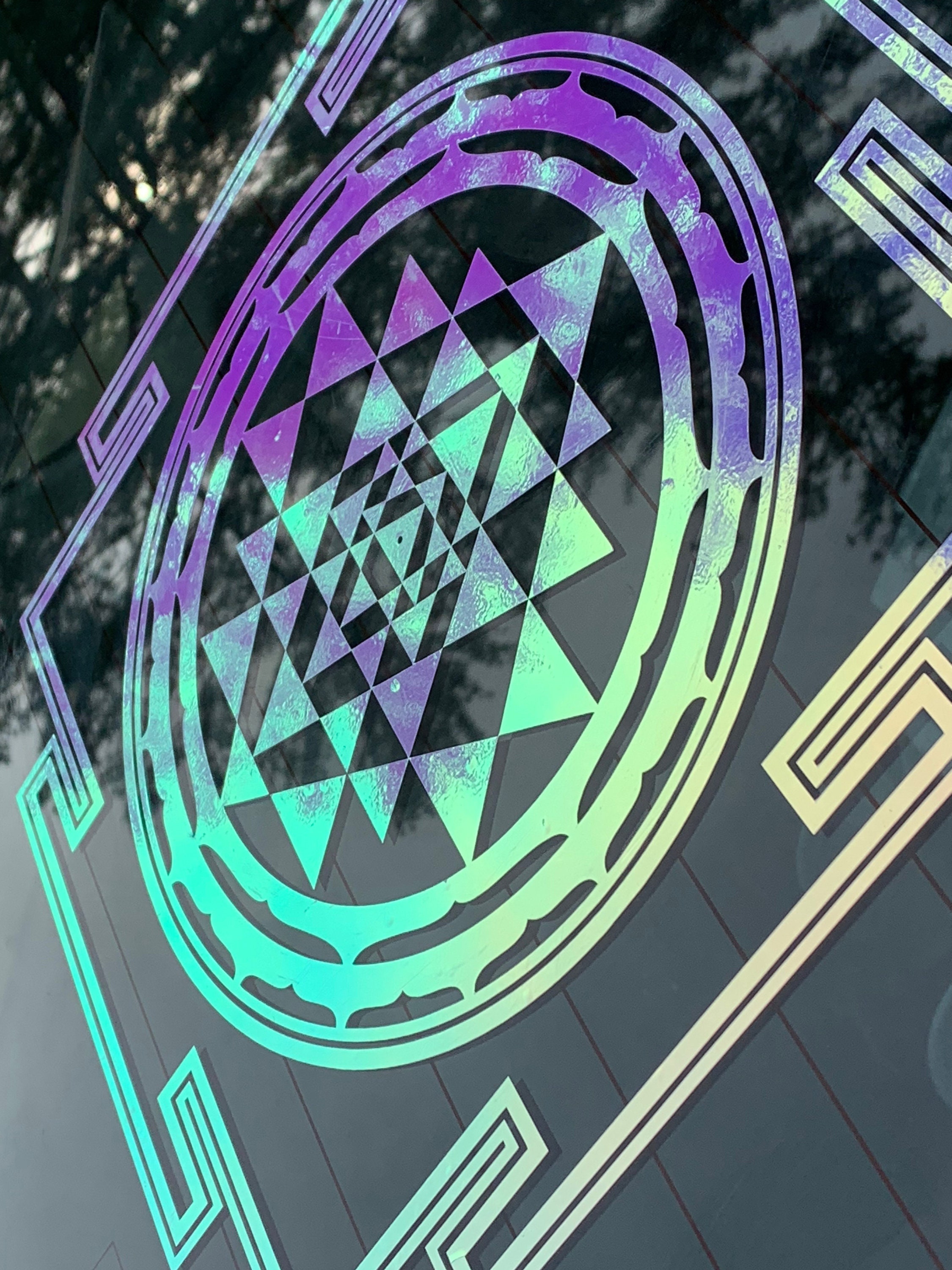 Holographic Die-cut Sri Yantra Sticker - Etsy