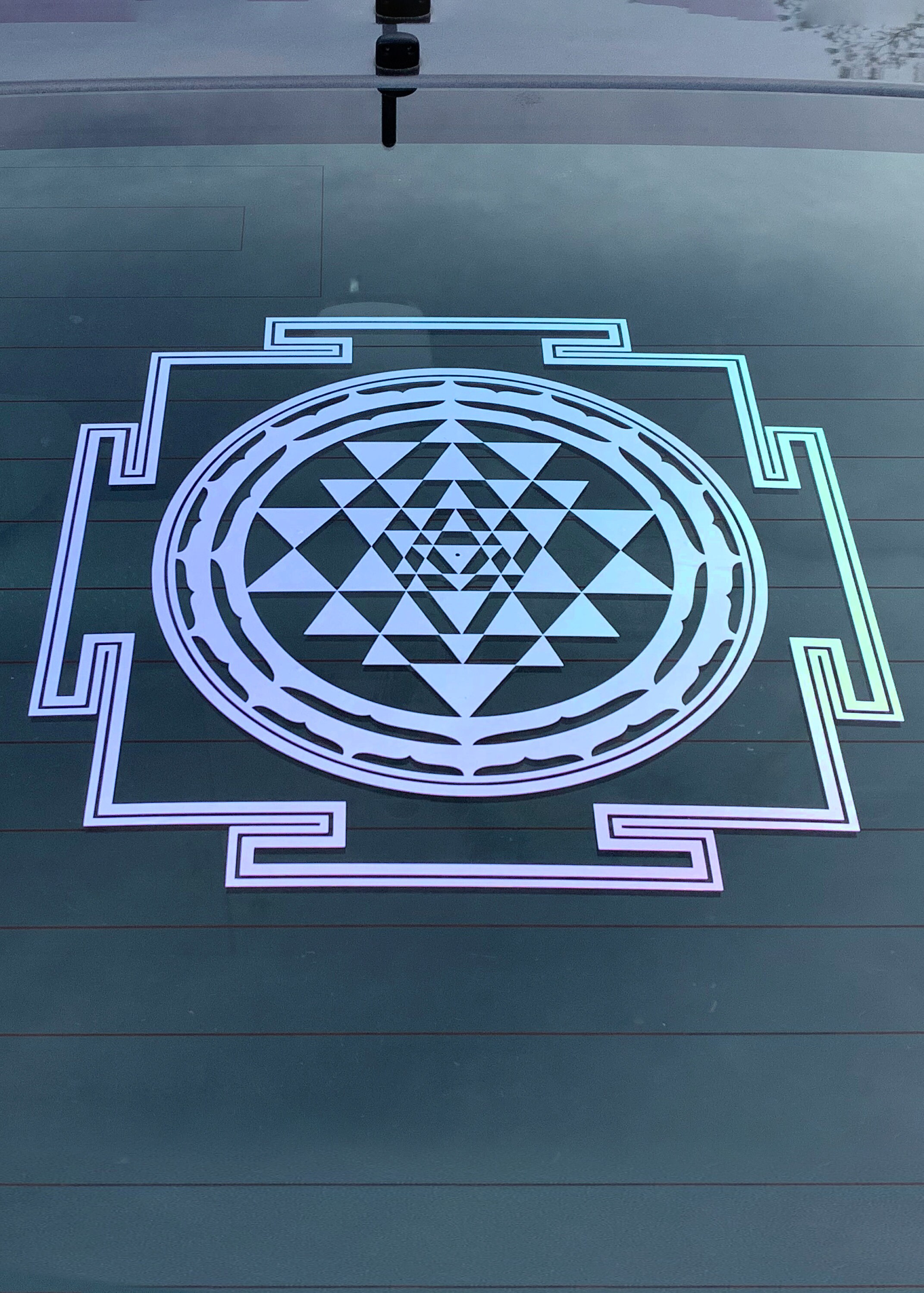 Holographic Die-cut Sri Yantra Sticker - Etsy