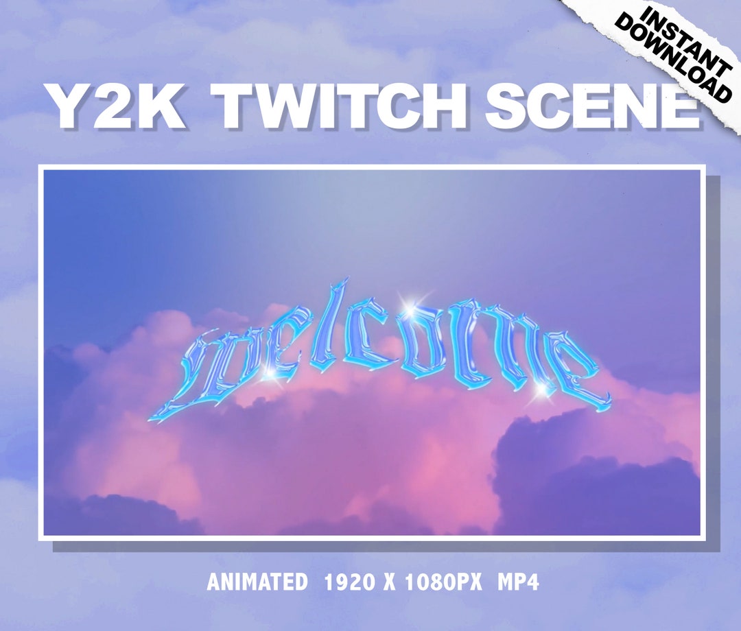 Y2K Retro Animated Twitch Scene / Starting Soon / Welcome / Stream ...