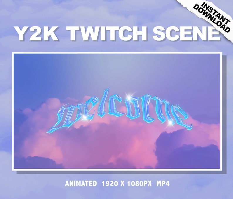 Y2K Retro Animated Twitch Scene / Starting Soon / Welcome / Stream ...