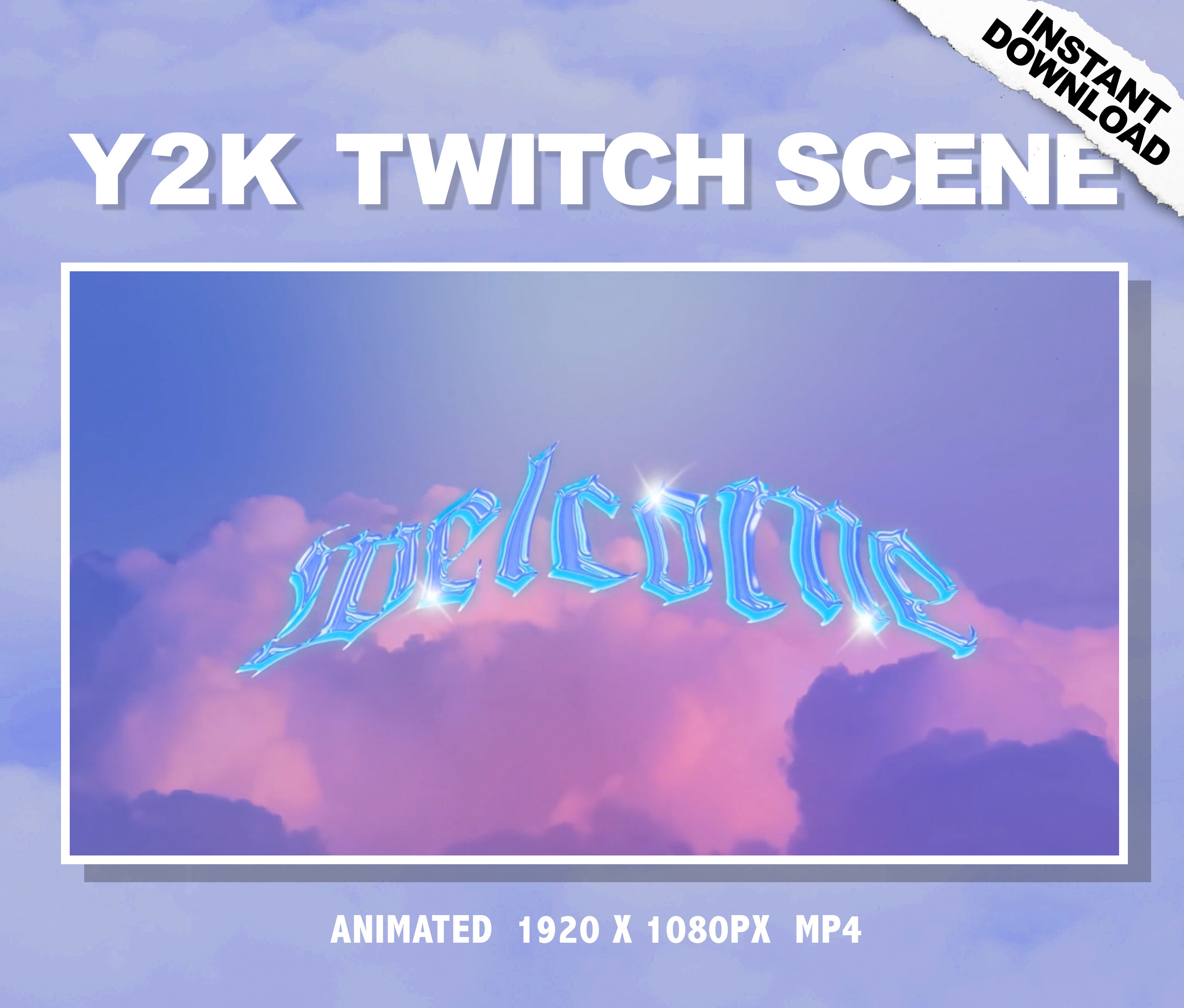 Y2K Retro Animated Twitch Scene / Starting Soon / Welcome / Stream ...