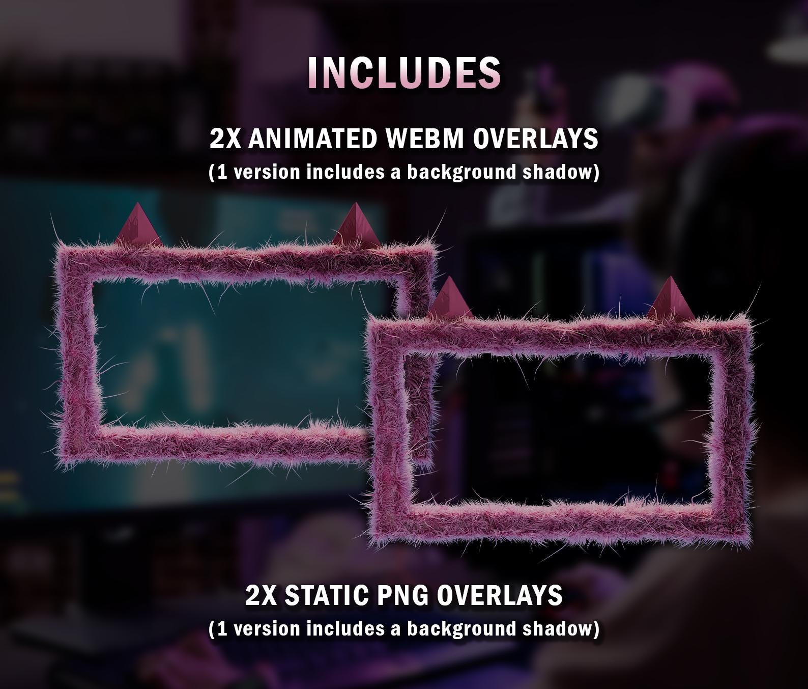 Animated Twitch Cat Fluffy Webcam Overlay / Pet Webcam / Grunge Camera ...