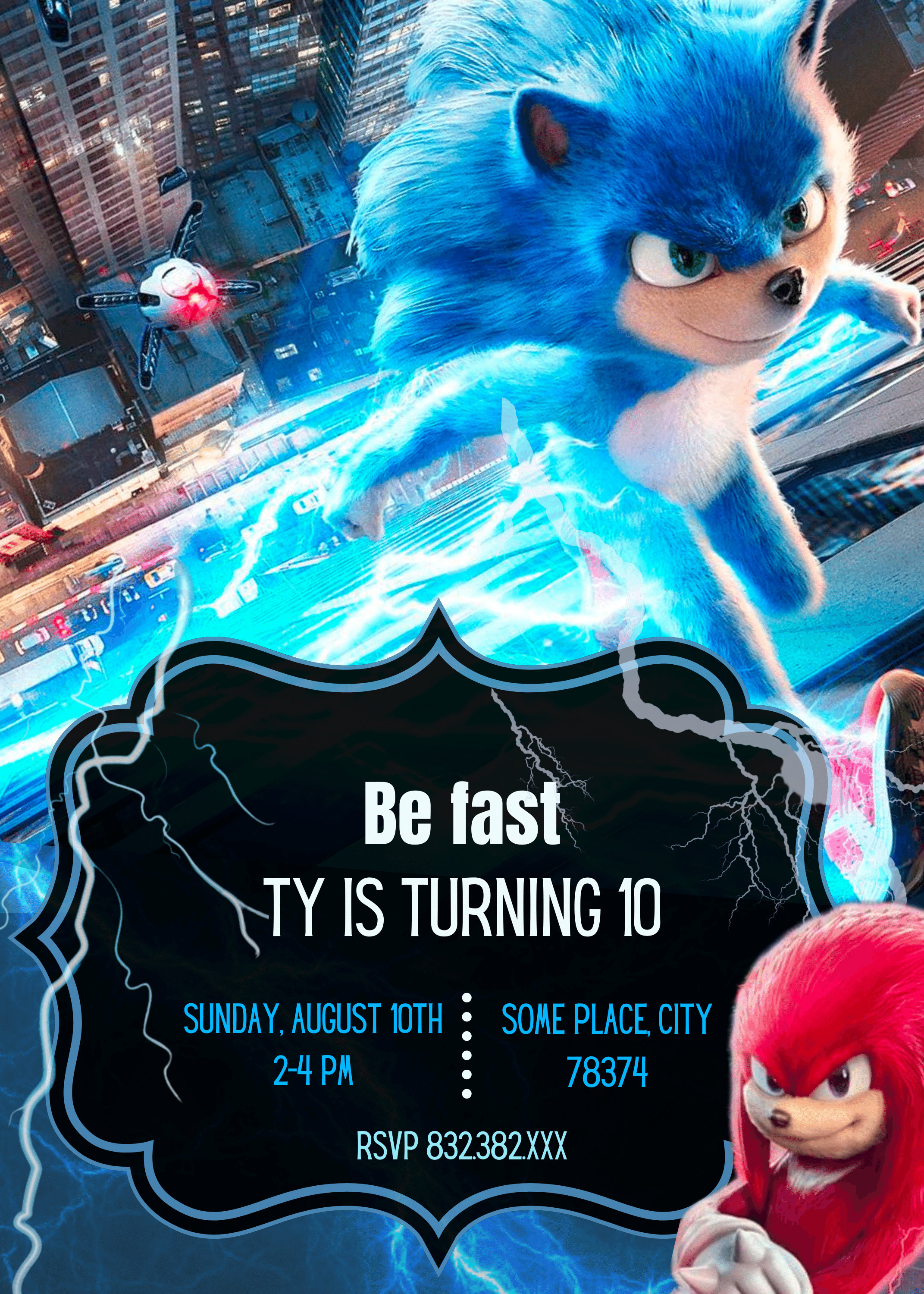 Sonic Invitation! - Etsy