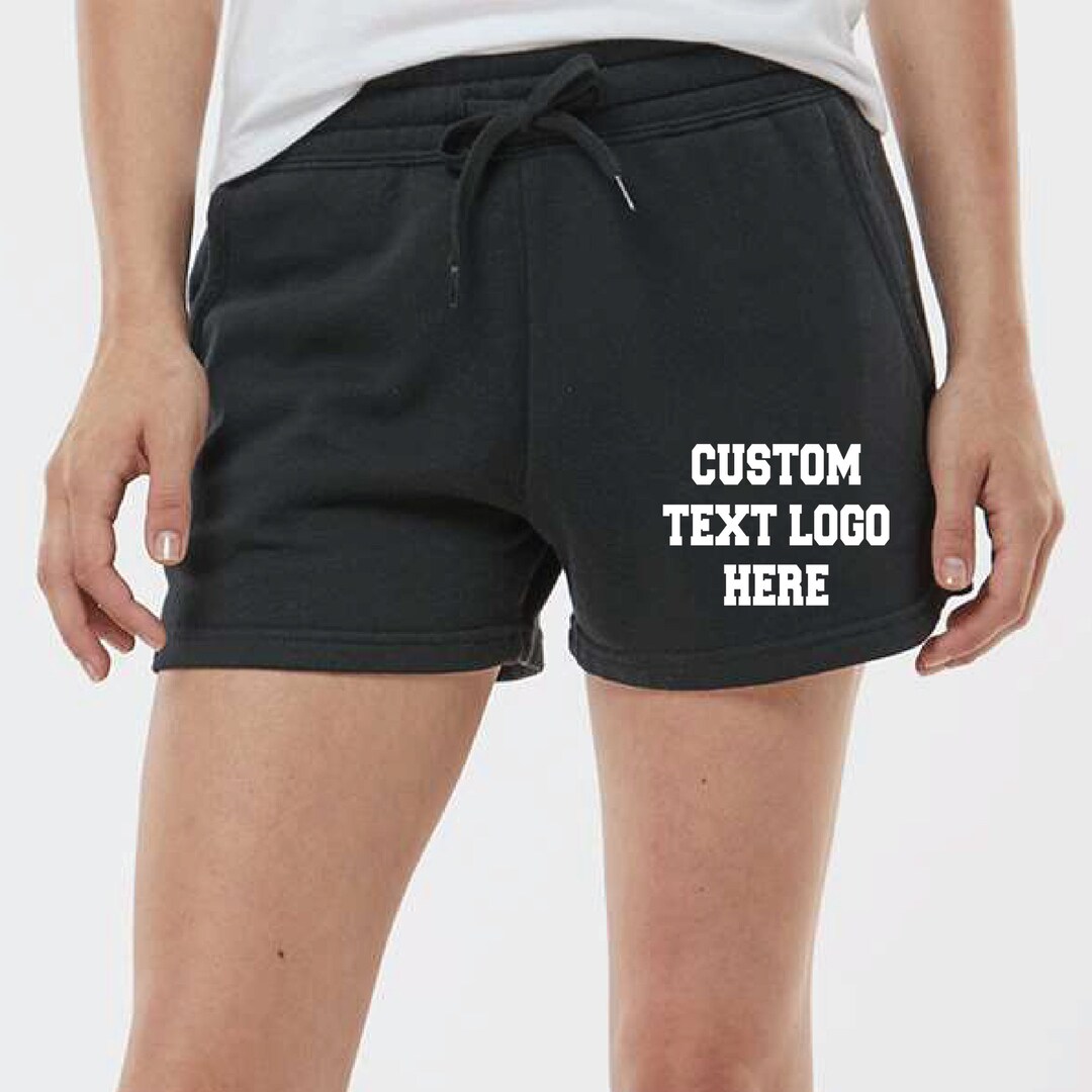 Personalized Fleece Shorts - Custom Women's Shorts - Text Print ...