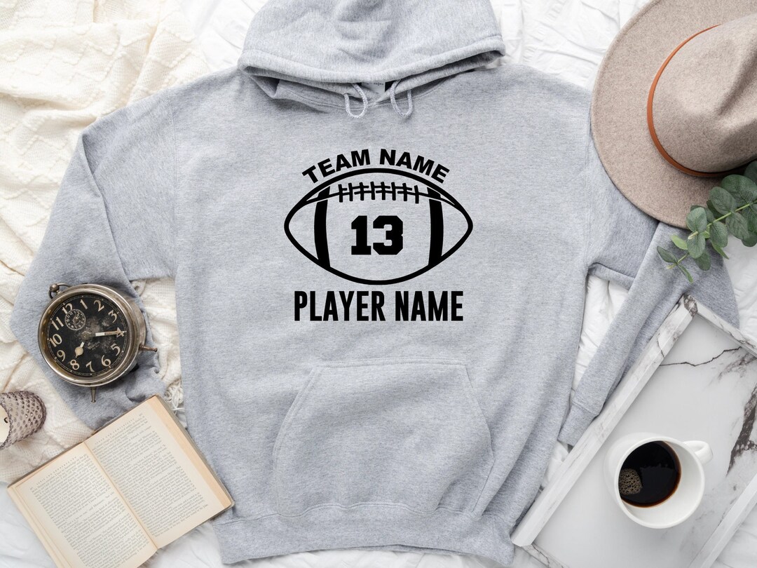 Custom Football Hoodie, Personalized Football Sweatshirt, Football ...