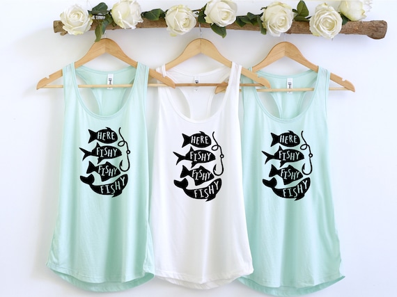 Here Fishy Fishy Tank Top Funny Fishing Tank Tops Fishing - Etsy