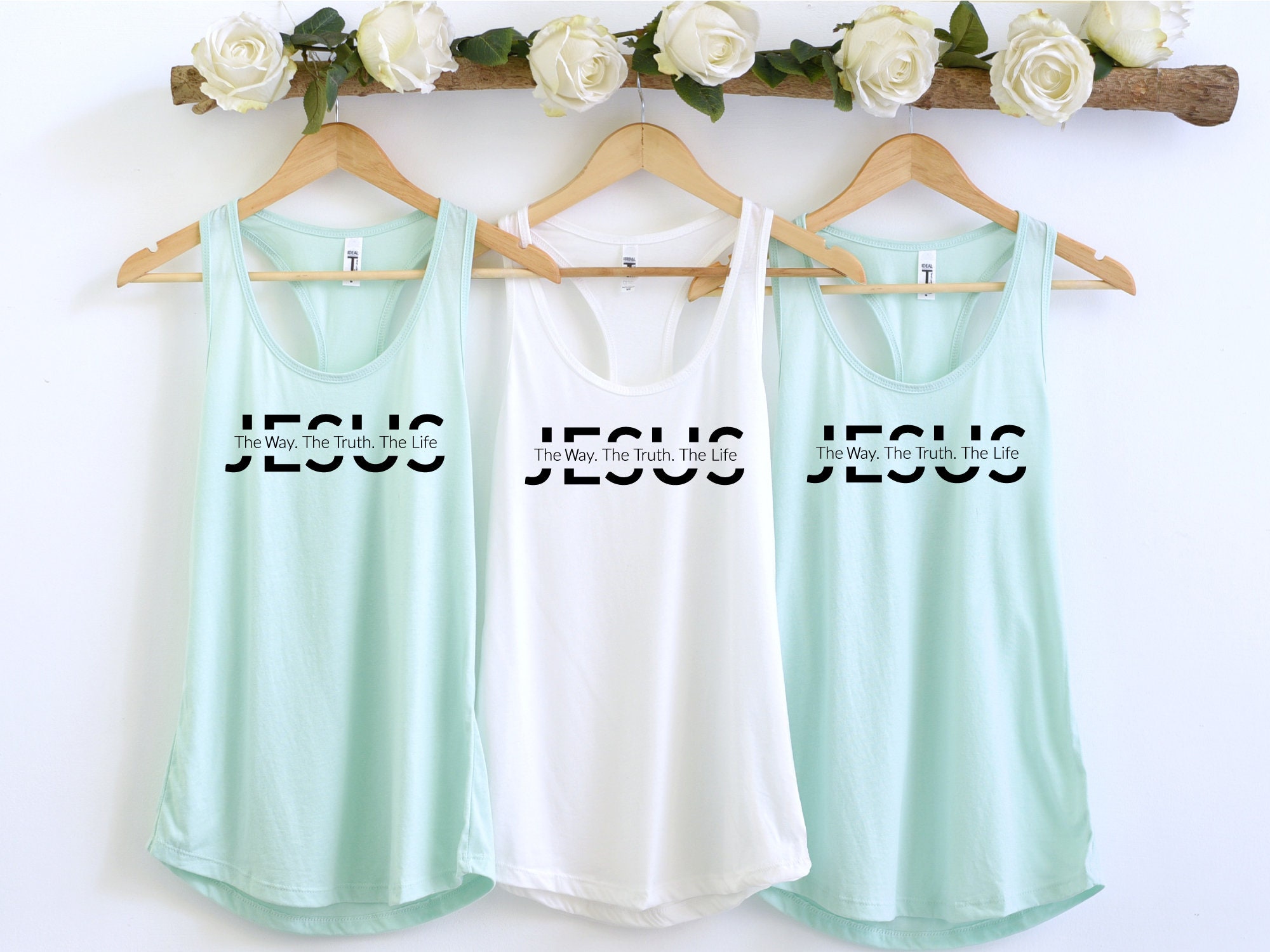 Jesus Tank Top, the Way the Truht the Life Tank Tops, Faith Racerback ...