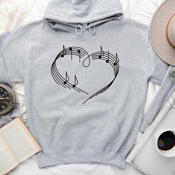 Music Note Heart - Etsy