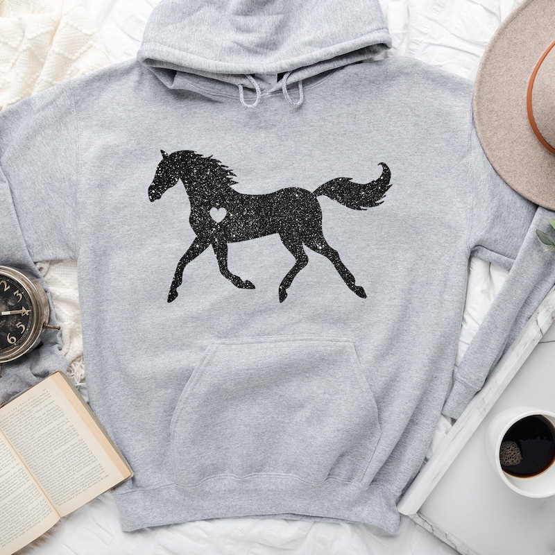 Girls Hoodie Horse Theme - Etsy
