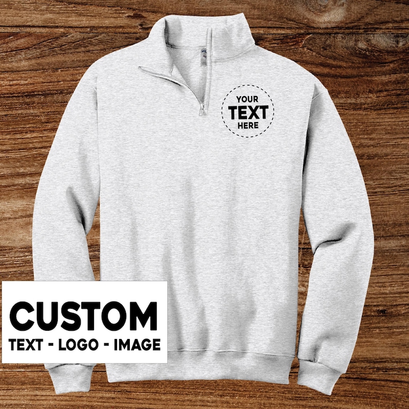 Custom Text Pull Over - Etsy