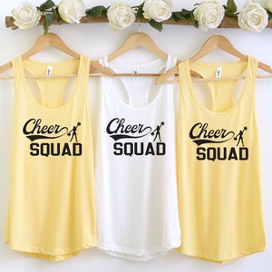Cheer Squad Tank Top, Cheerleading Tank Tops, Women's Racerback Tank ...