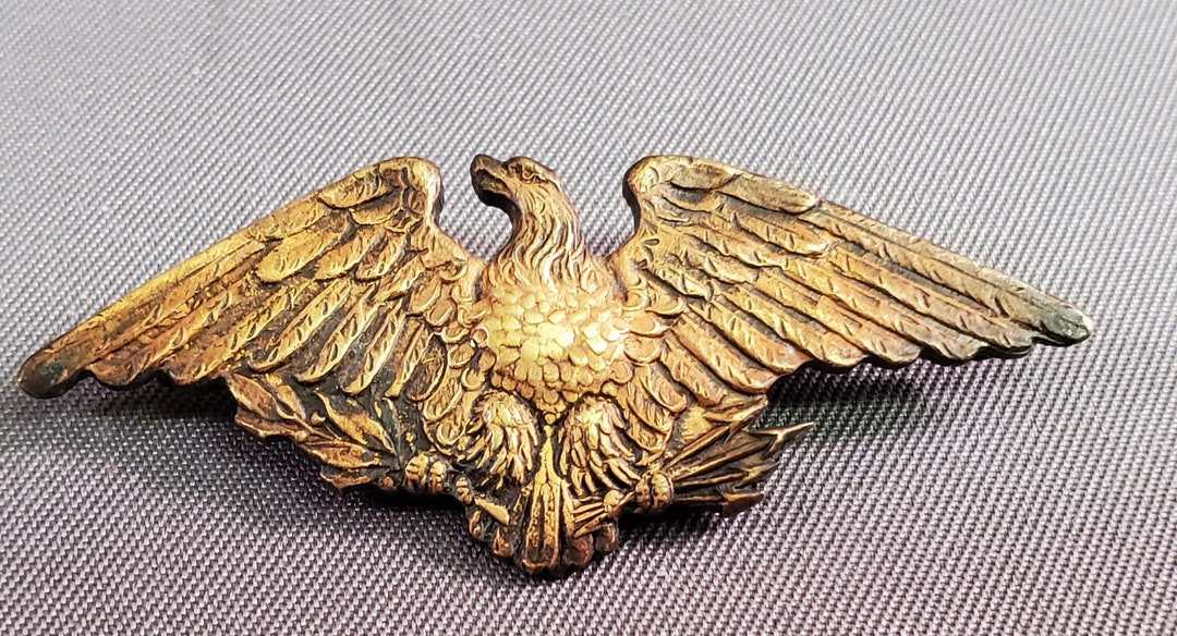 Vintage Bronze or Brass Eagle Pin - Etsy