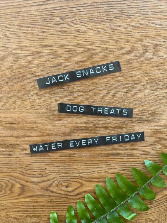 Custom Embossed Sticker Label Vintage Typewriter Style | Etsy