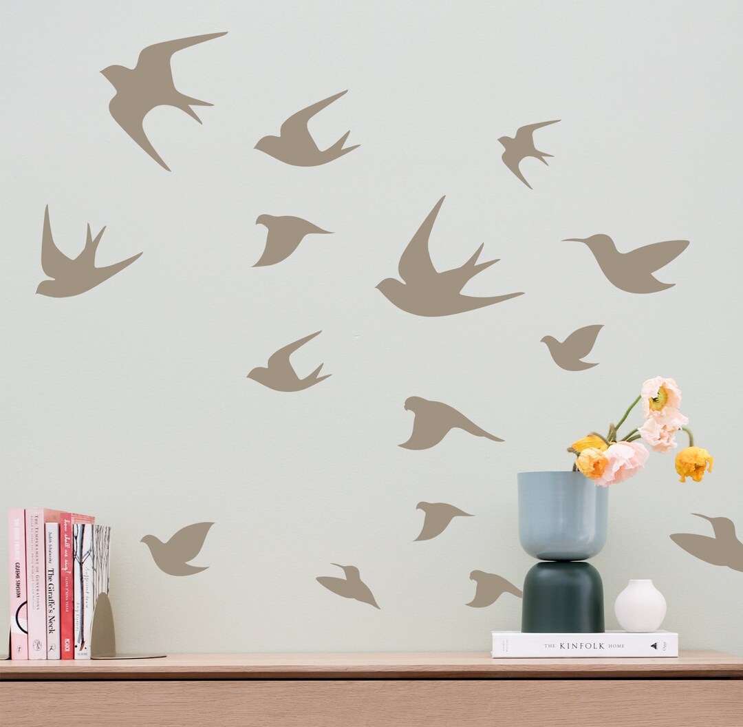 Birds Wall Decal / Flying Birds Wall Decal - Birds Wall Sticker ...