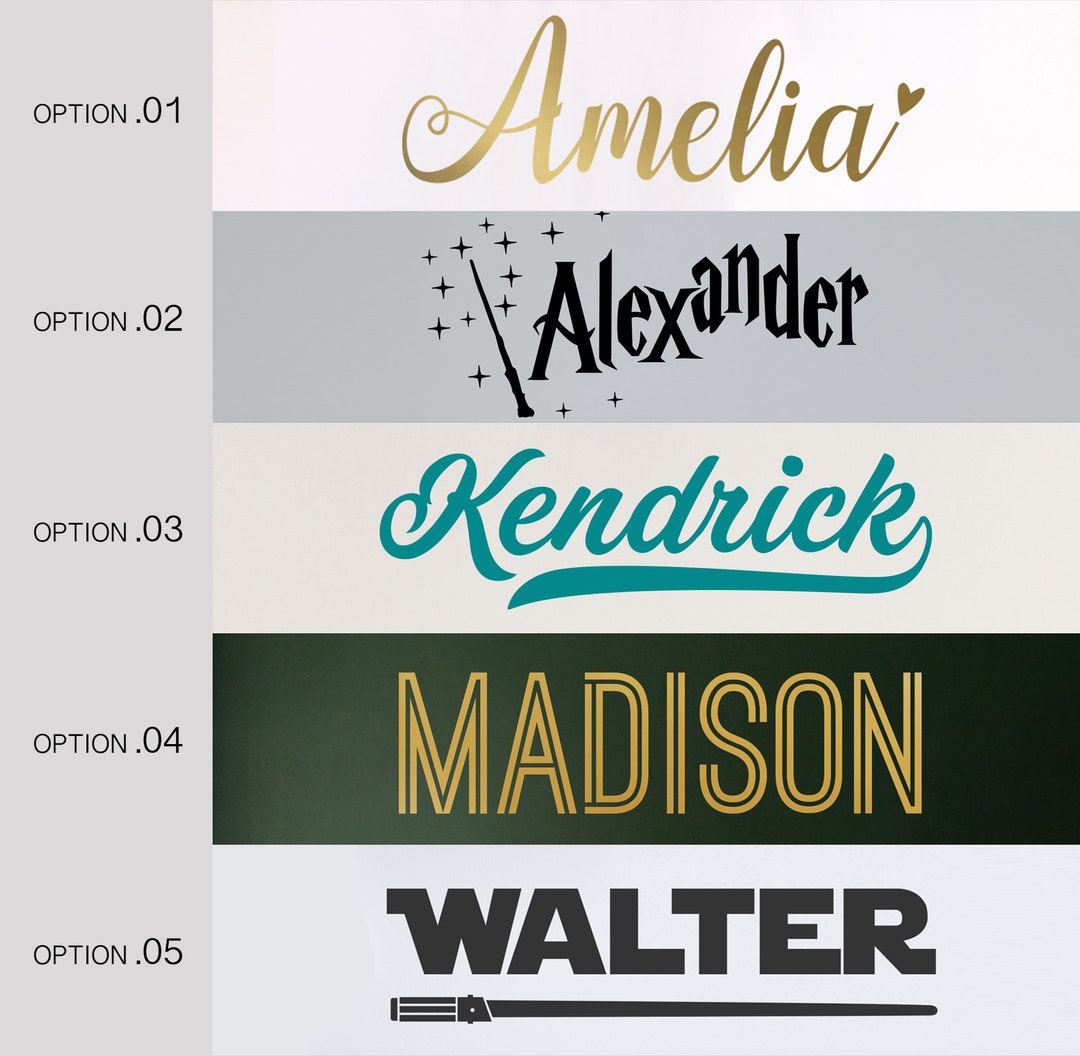 Custom Name Wall Decal: Nursery Decor, Personalized Kids Name Sticker ...