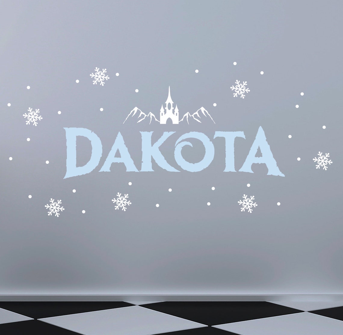 Frozen Style Wall Decal / Name Wall Decal / Nursery Decal/ - Etsy