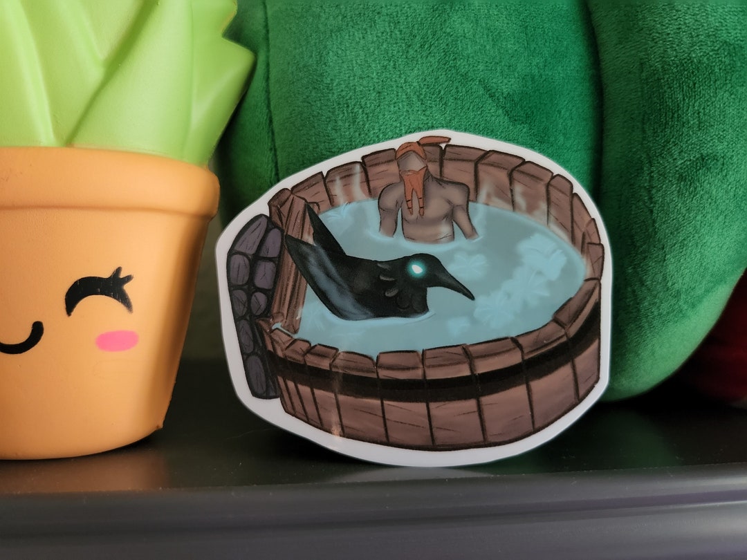 Valheim Hugin Hot Tub Sticker Die Cut Water Resistant Scratch Resistant ...