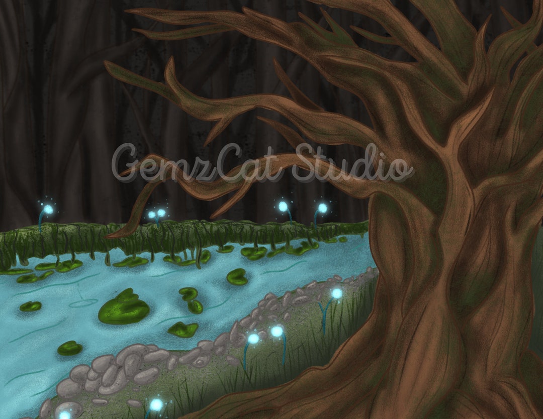 Valheim Black Forest & Swamp Tree Art Print – Giclée Viking Fantasy ...