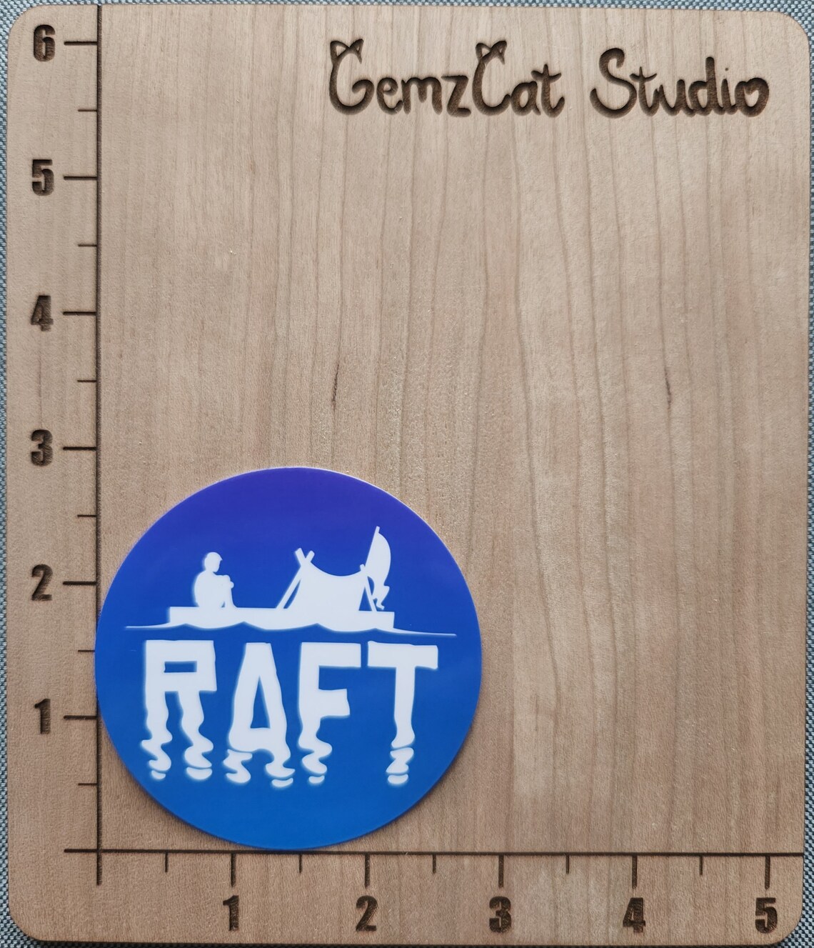 Raft Circle Sticker Die Cut Water Resistant Scratch Resistant | Etsy