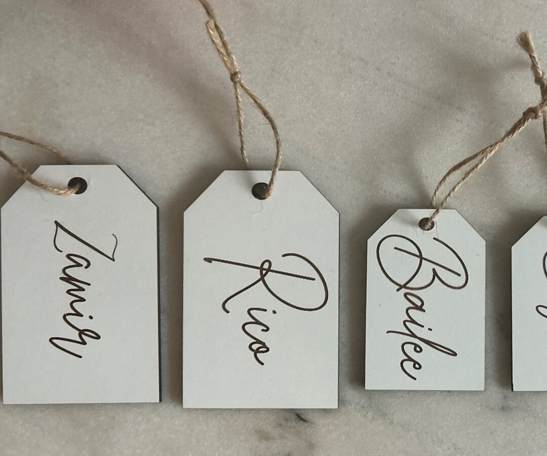 Elegant Engraved Holiday Tag Personalized Name Tag - Etsy