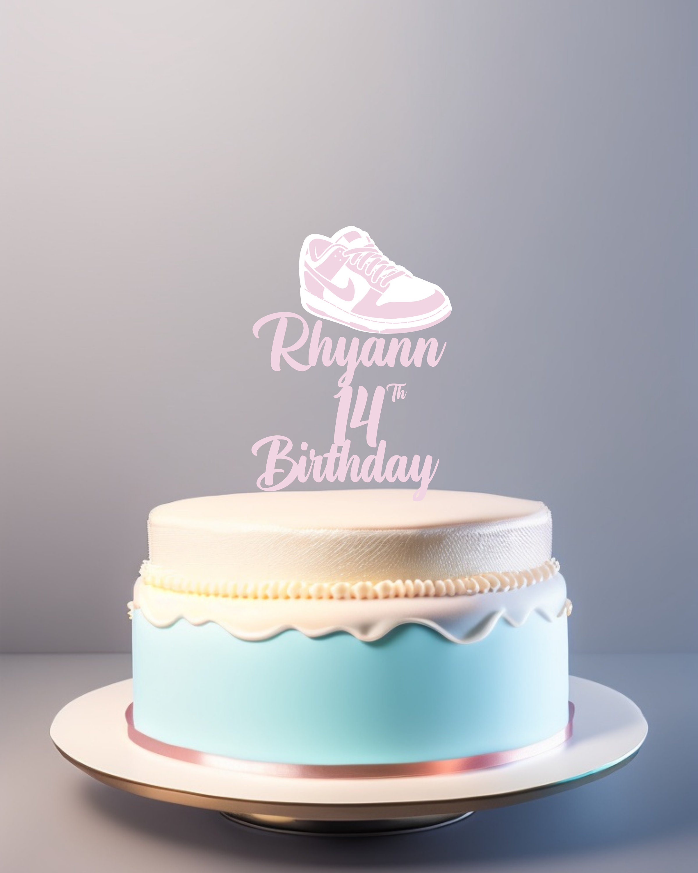 Acrylic Sneaker Theme Cake Topper With Fast Free Shipping, Sneakerhead ...