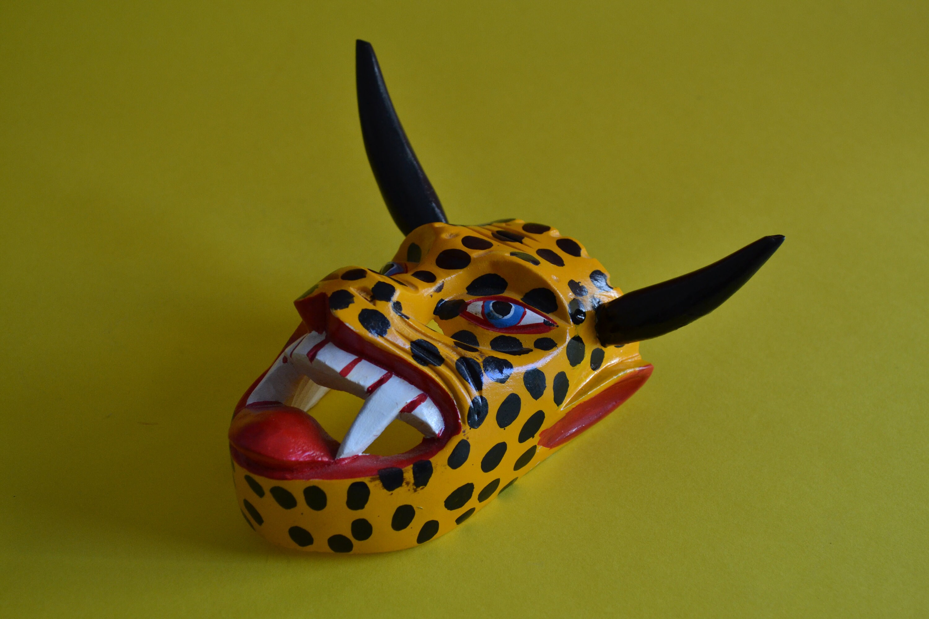 Hand-carved Wood Carving Mask Hand-painted in Avocado Tree Wood Art ...