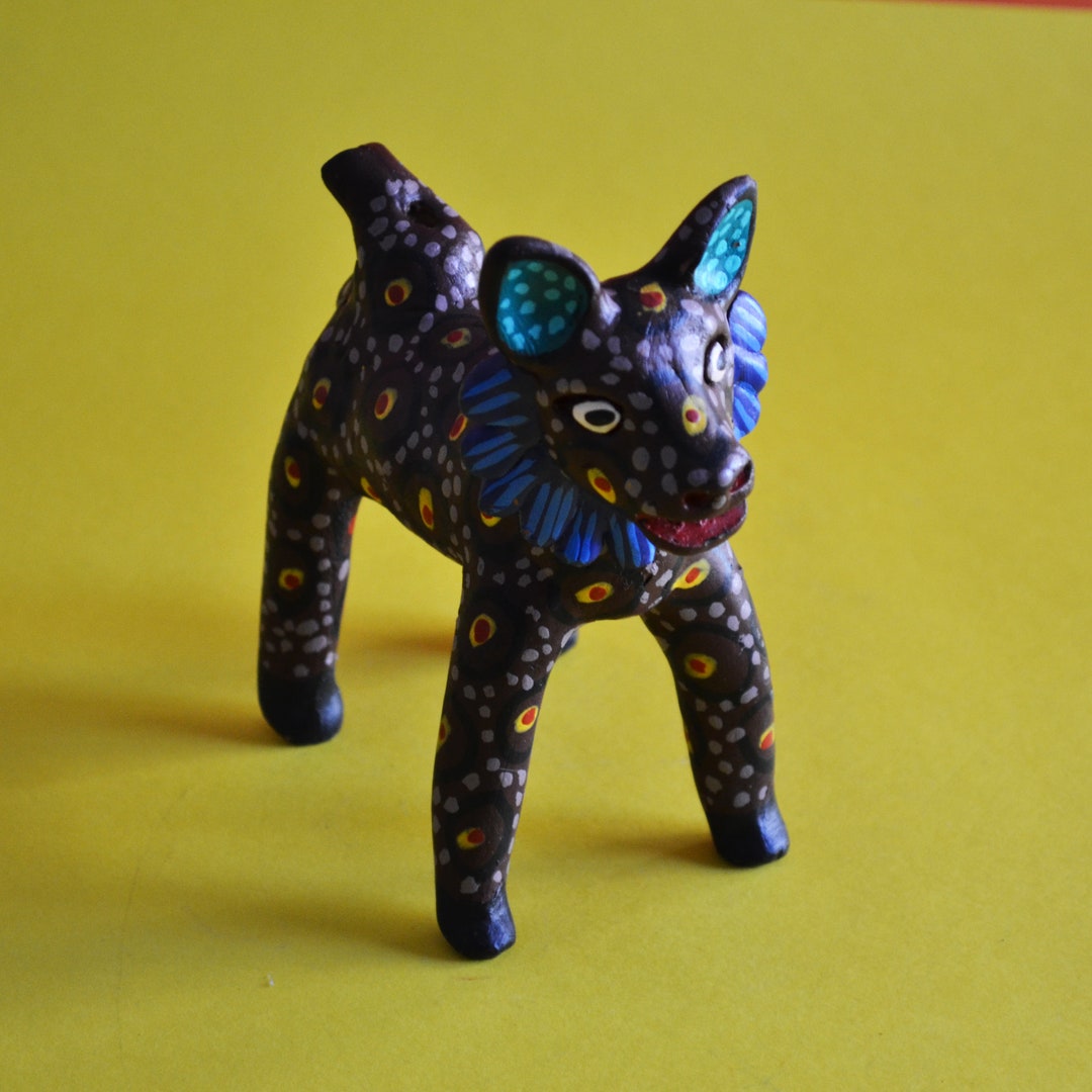 Decorative Handmade Clay Lion Hand Painted Style Folk-art Object From ...