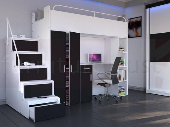 Modern Cabin Bed High Sleeper Bed Mid Sleeper Bed Loft Bed Bunk Bed Storage Bed Bedroom Girl Boy Child Youth MAX 4SM Etsy